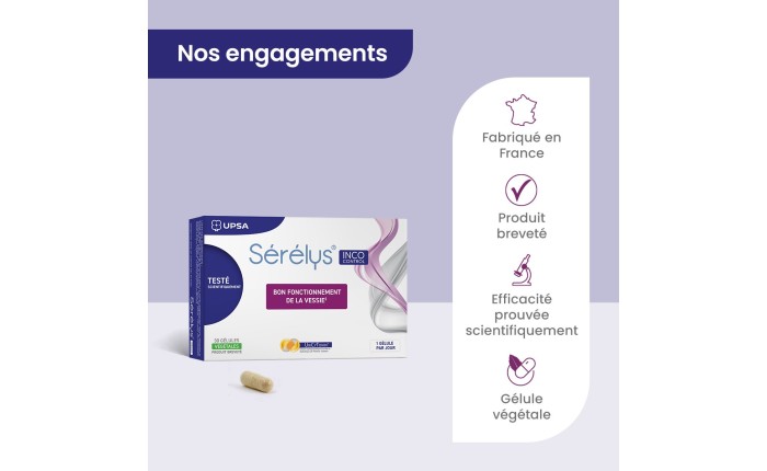 Complément alimentaire Fuites urinaires - Sérélys INCO CONTROL