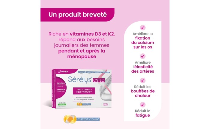 Complément alimentaire capital osseux Ménopause - Sérélys OSTEO