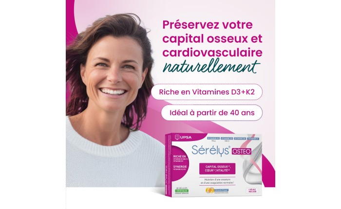 Complément alimentaire capital osseux Ménopause - Sérélys OSTEO