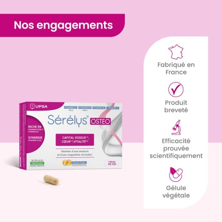 Complément alimentaire capital osseux Ménopause - Sérélys OSTEO